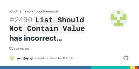 List Should Not Contain Value Has Incorrect Documentation Issue Robotframework