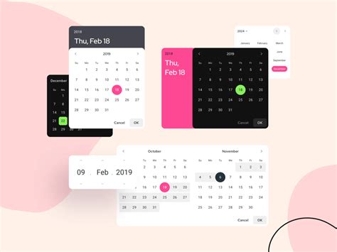 Material Design Datepicker Freebie For Figma And Adobe XD