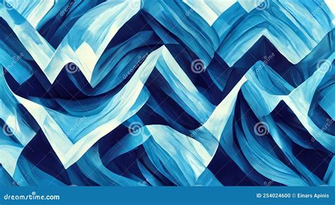 Blue Wave Abstract Pattern Wallpaper Illustration Stock Illustration Illustration Of Textile