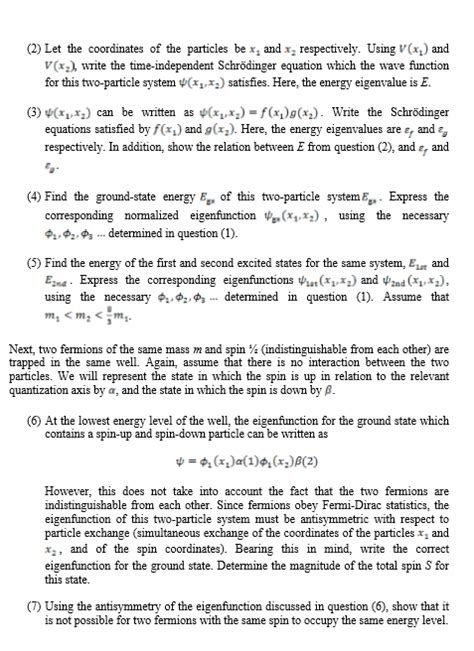 solved in 1 dimensional space consider the quantum
