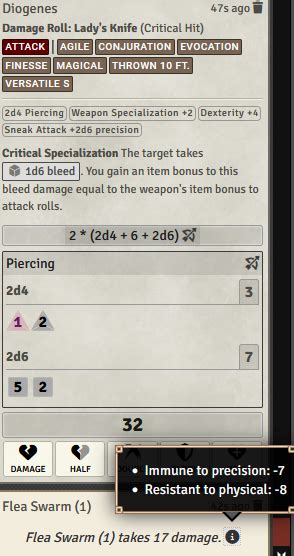 Precision Immunity Calculated Incorrectly On Crit · Issue 5431
