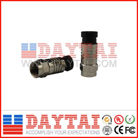 F Type Catv Connector Rg6 Rg59 Compression Connector Catv Connector And Rg6 Compression Connector