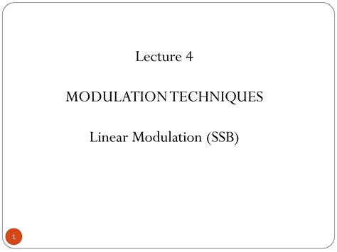 SOLUTION Lecture4 Ssb Modulation Studypool