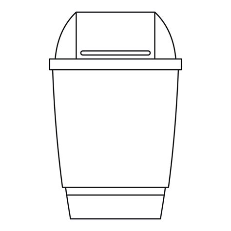 Dustbin Icon Outline Style 14866238 Vector Art At Vecteezy