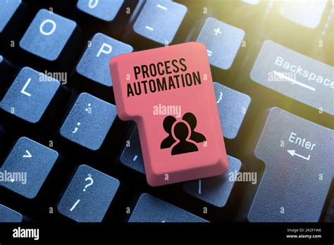 Sign Displaying Process Automation Business Showcase Transformation