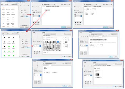 arcgis desktop marker line symbol with character marker symbols gets