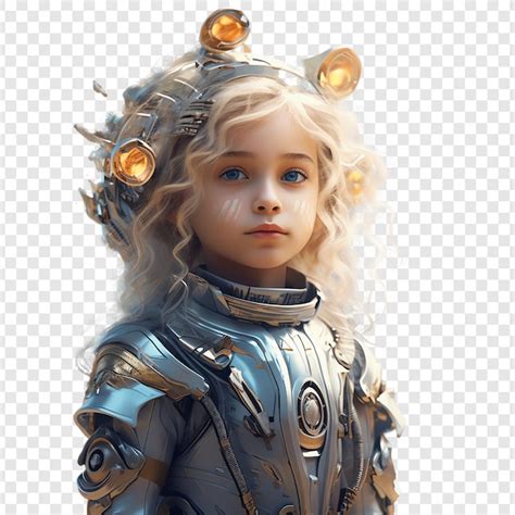 Premium Psd A Girl With Blonde Hair And A Blue Eyes