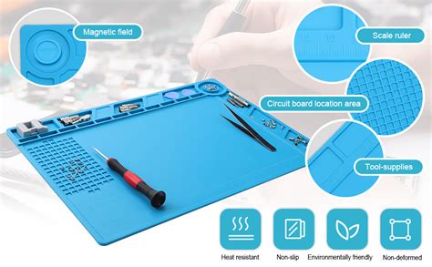 Wimas Silicone Soldering Mat Magnetic 500℃ Heat Resistant Non Slip