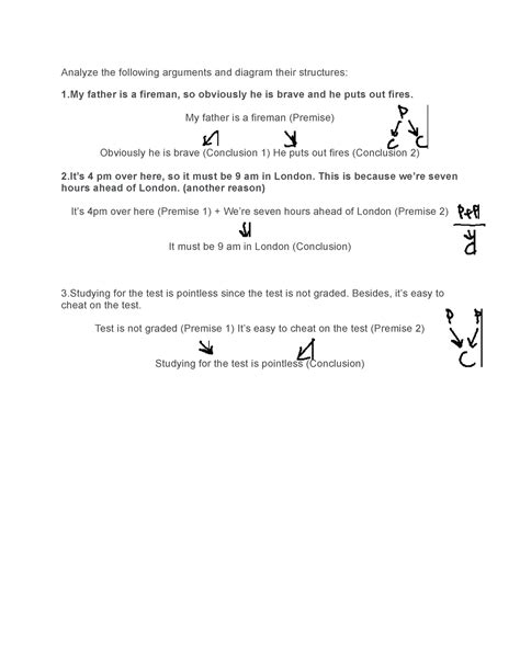 Diagram The Arguement Structure Analyze The Following Arguments And