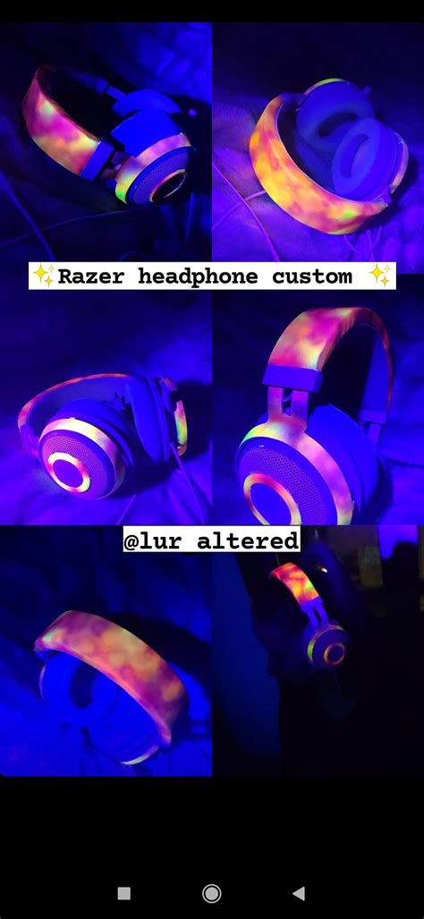 Hand Painted Custom Razer Headphone With Fluorescent Paint Not For Sale Luraltered Rrazer