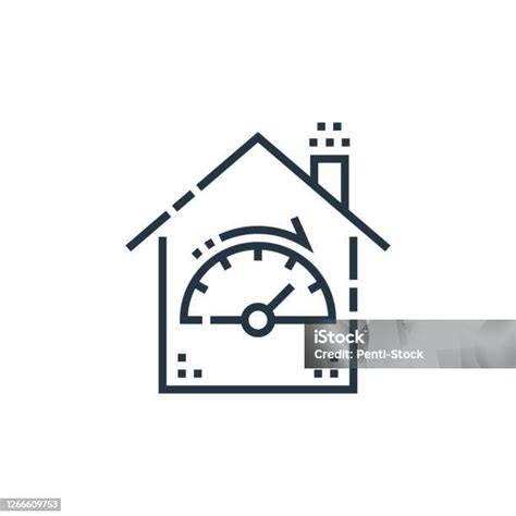Dashboard Vector Icon Isolated On White Background Outline Thin Line