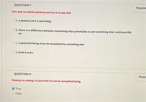 Solved QUESTION 7 10 Point One Way To Explain Potency And Chegg Com
