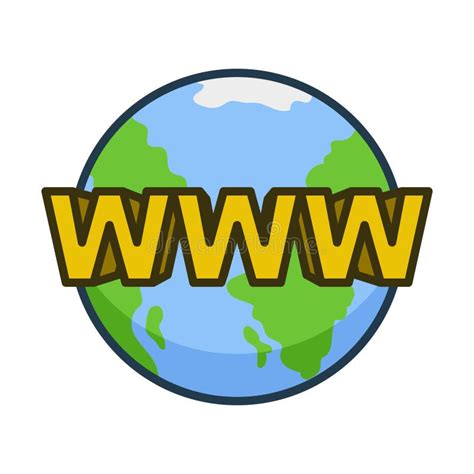 world wide web technology business icon illustration stock vector
