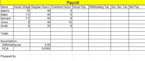 19 Free Payroll Template Word Excel Formats