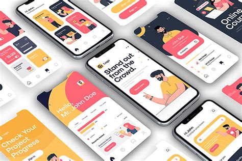 Set Of UI UX GUI Screens On Behance