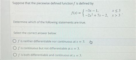 solved suppose that the piecewise defined function f ﻿is
