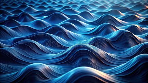 Abstract Blue Undulating Waves A Seamless Texture Of Flowing Lines And Curves In A Deep Ocean