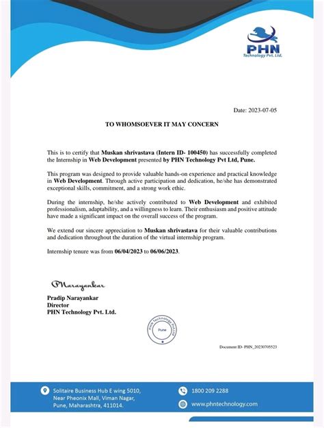 muskan shrivastava on linkedin webdevelopment internshipcompletion