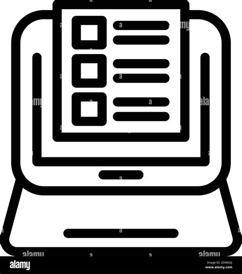 Online Assignment Icon Outline Online Assignment Vector Icon For Web