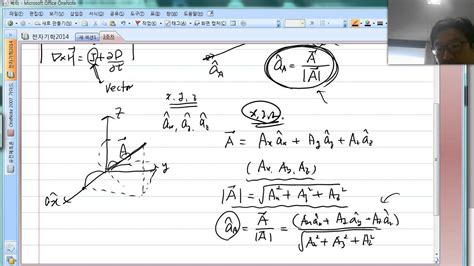 전자기학 벡터의 기본 연산덧셈 단위벡터 등 Youtube