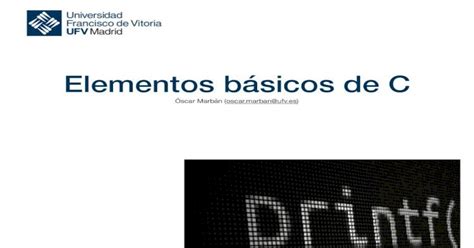 Elementos Básicos De C Academia Cartagena99elementos Básicos De C