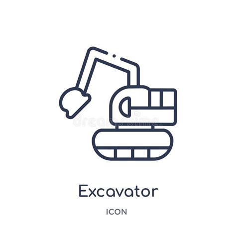 Linear Man Digging Icon From Behavior Outline Collection Thin Line Man Digging Vector Isolated