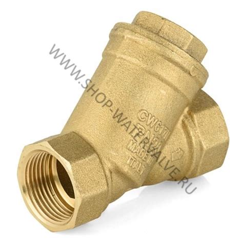 Фильтр сетчатый, латунный CW617N, Y-образный, DN20, G3/4", ВВ. рез, 500 ...