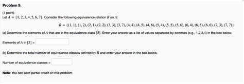 Solved Problem 9 1 Point Let A 1 2 3 4 5 6 7 Consider Chegg Com