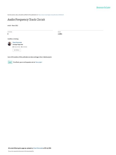 Audio Frequency Track Circuit March 2012 Pdf Track Rail Transport Electricity