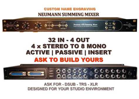 32 Ch Neumann Summing Mixer 2in1 Active Passive