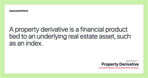 Property Derivative Awesomefintech Blog