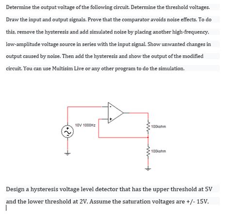 Solved Determine The Output Voltage Of The Following Chegg