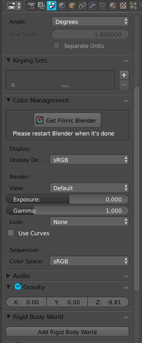 Osx Blender 278 Not Using Filmic Color Management On Macos Sierra