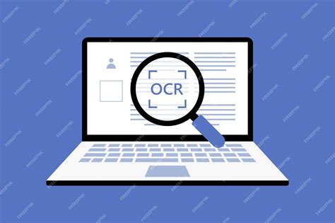 premium vector ocr photo text conversion file scan illustration