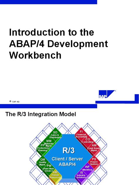 introduction to the abap 4 development workbench sap ag pdf