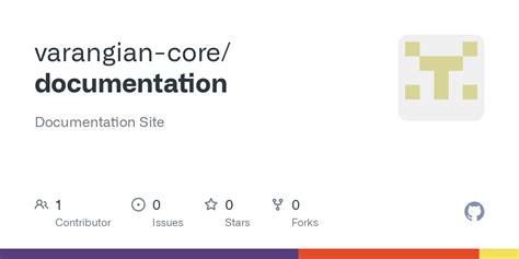 Github Varangian Coredocumentation Documentation Site