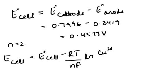 Solved Calculate The Ecell Value At 298 K For The Cell Based On The