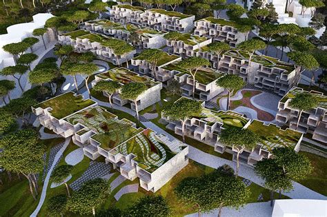 Spectacular Green Roofed Modular Tangier Bay Housing Offers Enviable