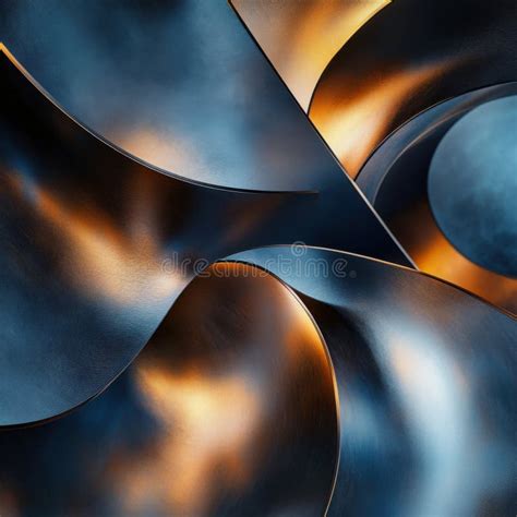 Abstract Metallic Waves With Smooth Curves And Reflections Stock Image Image Of Expression