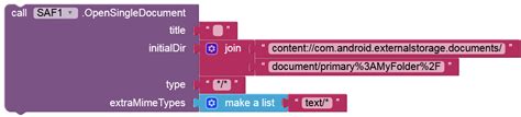 SAF App Inventor Implementation Of Storage Access Framework By Anke Extensions MIT