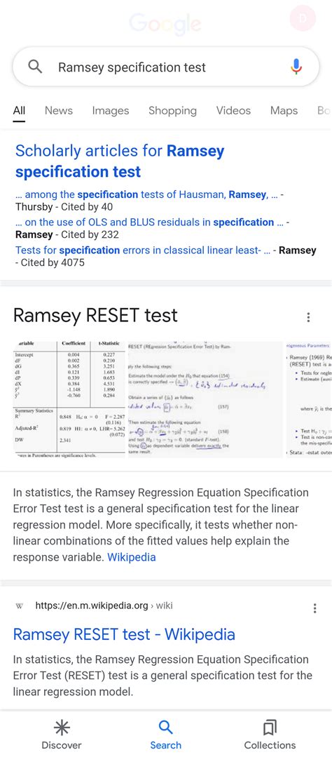 How We Can Apply Ramsey Regression Equation Specification Error Test Reset On Cross Sectional