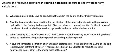 Solved Answer The Following Questions In Your Lab Notebook Chegg