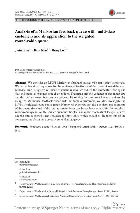 Analysis Of A Markovian Feedback Queue With Multi Class Customers And Its Application To The