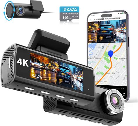 Redtiger F7n 4k Dashcam Mit Wifi Gps Vorne 4k 2 5k Und Hinten 1080p Dash Kamera Inklusive 64g