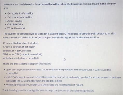 Solved Design An Object Oriented Program That Will Produce A