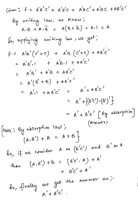 [solved] prove that f a b c a b c a bc a bc ab c is