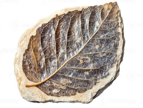 Leaf Imprint Fossil Discovered In Sedimentary Rock Formation 57796619
