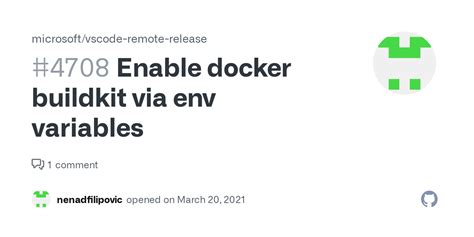 enable docker buildkit via env variables · issue 4708 · microsoft