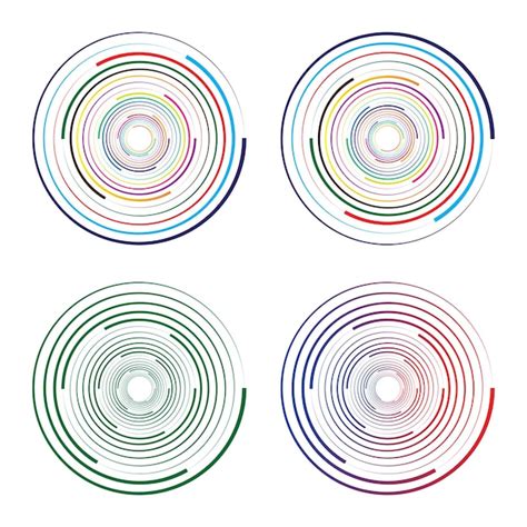 premium vector concentric random circles with dynamic lines vortex