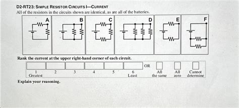Solved D2 Rt23 Simple Resistor Circuits I Currentall Of The